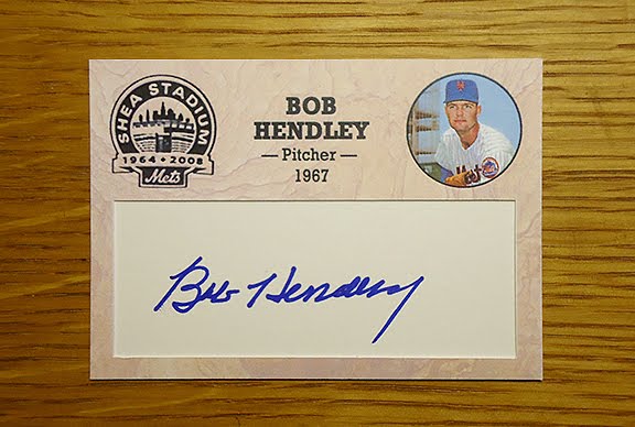 The Amazing Shea Stadium Autograph Project: #100) BOB HENDLEY