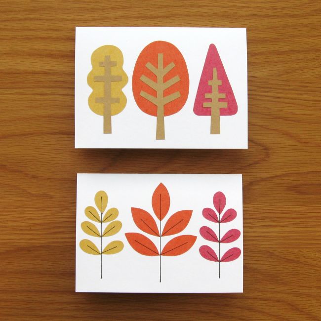 Bugs and Fishes by Lupin: DIY Autumn Trees & Leaves Cards Tutorial