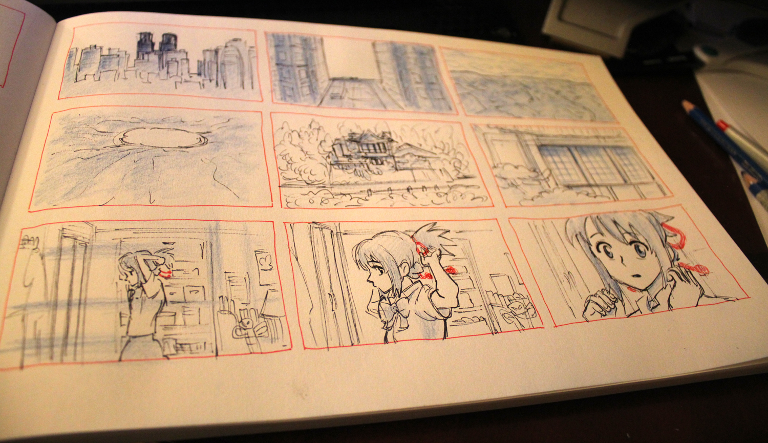 HANNAHHAN: Kimi no Na wa.(Your Name.) storyboard study sketches