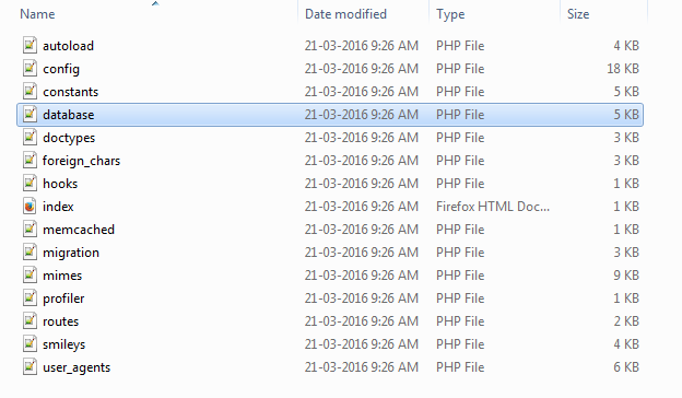 Database Setup In Codeigniter ~ Codeignitercode