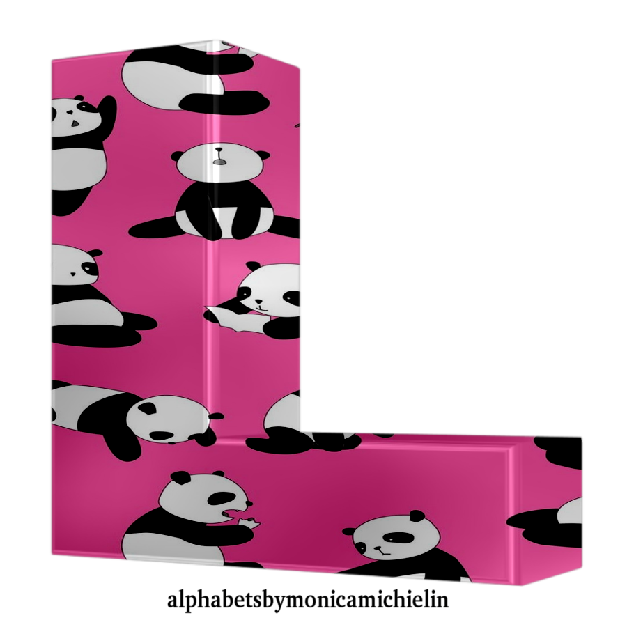 Monica Michielin Alphabets: ALFABETO PINK E PANDA, PINK ALPHABET AND ...