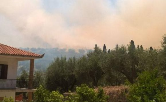 ΤΩΡΑ: ΣΕ ΕΞΕΛΙΞΗ ΜΕΓΑΛΗ ΠΥΡΚΑΓΙΑ ΣΤΗΝ ΚΟΡΩΝΗ - ΚΟΝΤΑ ΣΕ ΟΙΚΙΣΜΟΥΣ ΟΙ ...