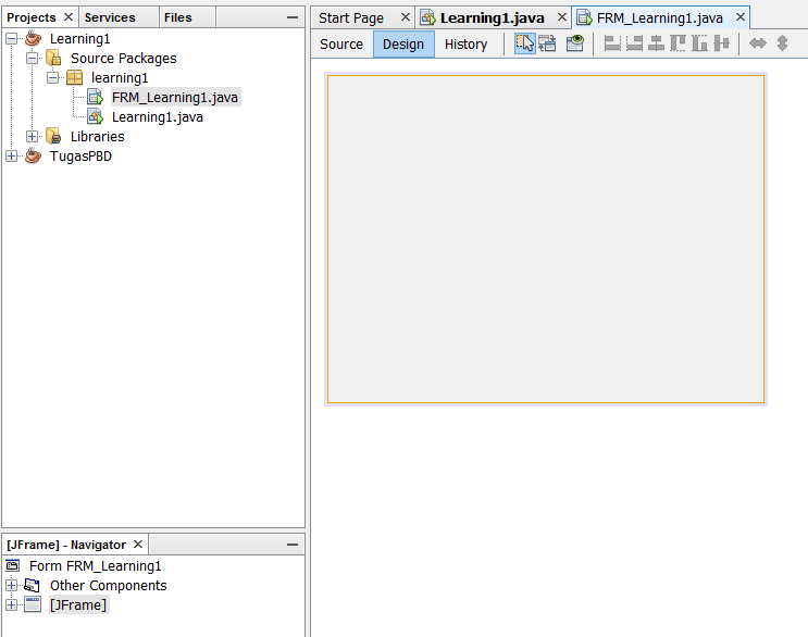 Java Swing Gui Forms Tutorial In Netbeans Jframe Form Using Label Text Field And Button