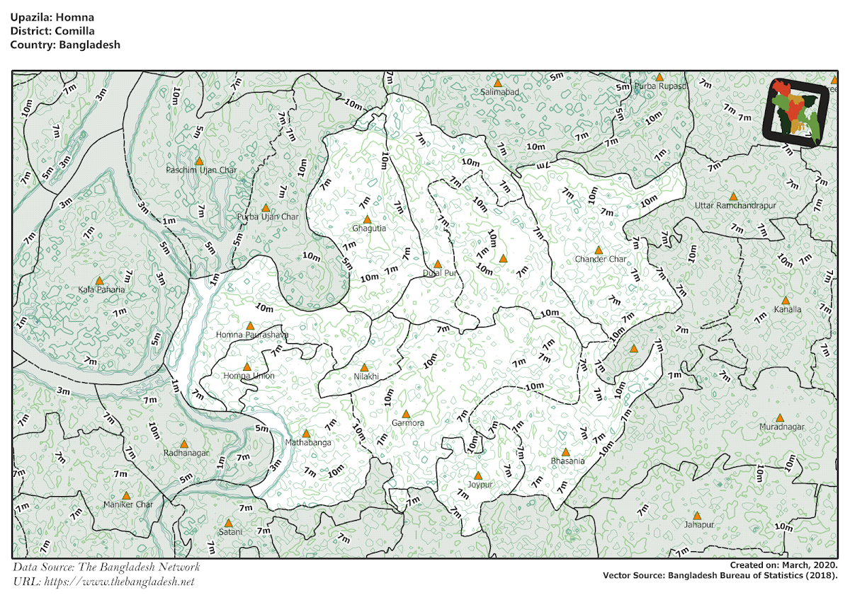 Mouza & Land Use Maps of Homna Upazila, Comilla, Bangladesh - Tourism ...
