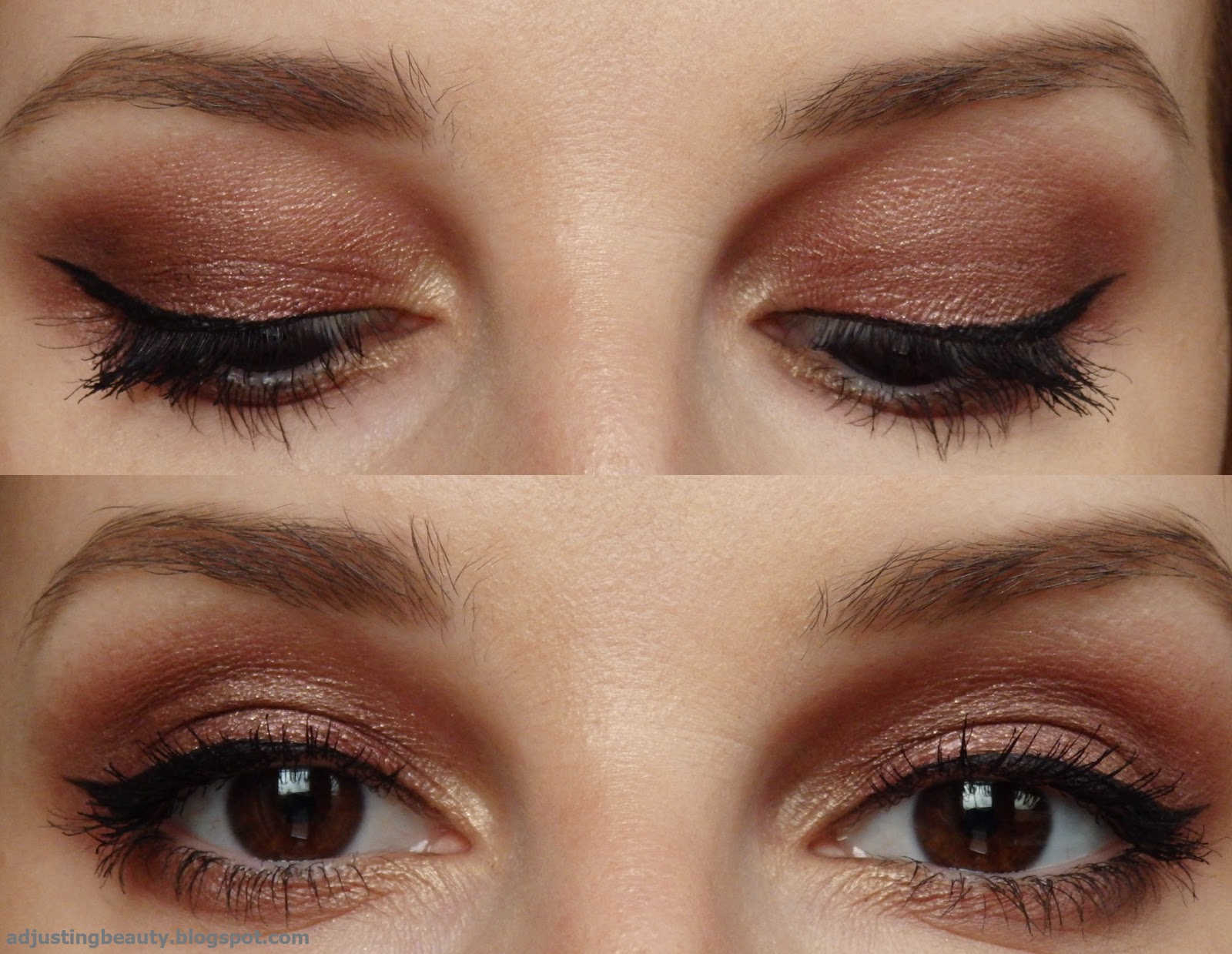 Warm red fall makeup look - Adjusting Beauty
