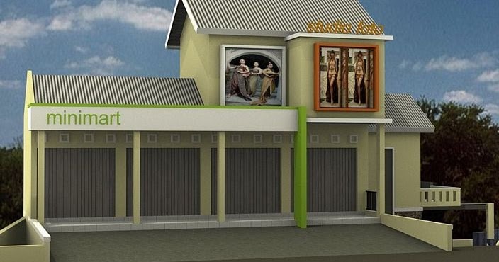 4 MODEL DENAH RUMAH RUKO MINIMALIS | MODELRUMAHE.com