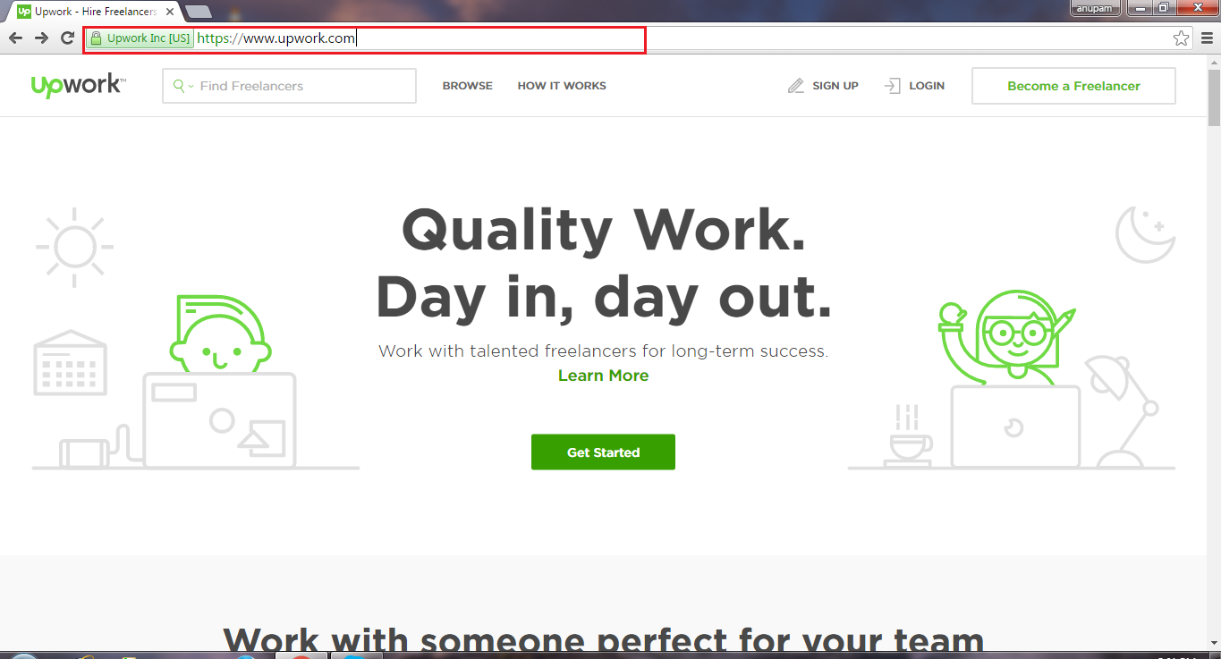 Upwork: How to setup an upwork account