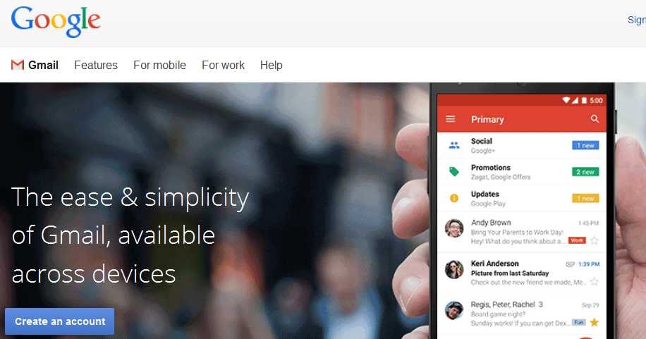 LIST of The Best Websites!: Best Free Email Sites