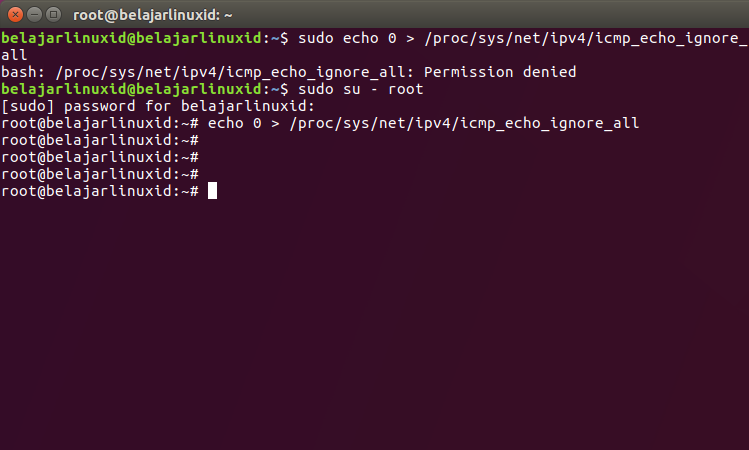 Cara Disable Ping Di Ubuntu - Belajar Linux Pemula Desktop dan Server