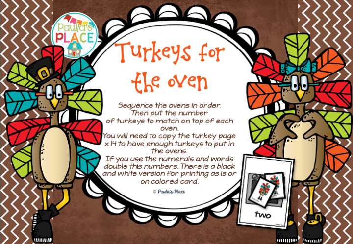 Paula's Place Teaching Resources: Talking Turkey Math