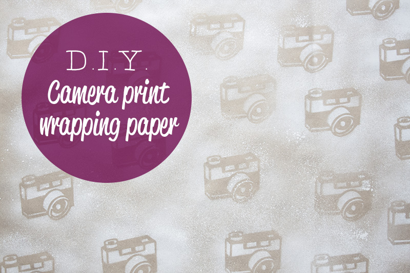 DIY camera print wrapping paper - Crafted