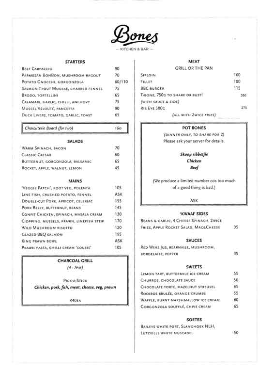 .: Anniversary Dinner at Bones, Woodstock