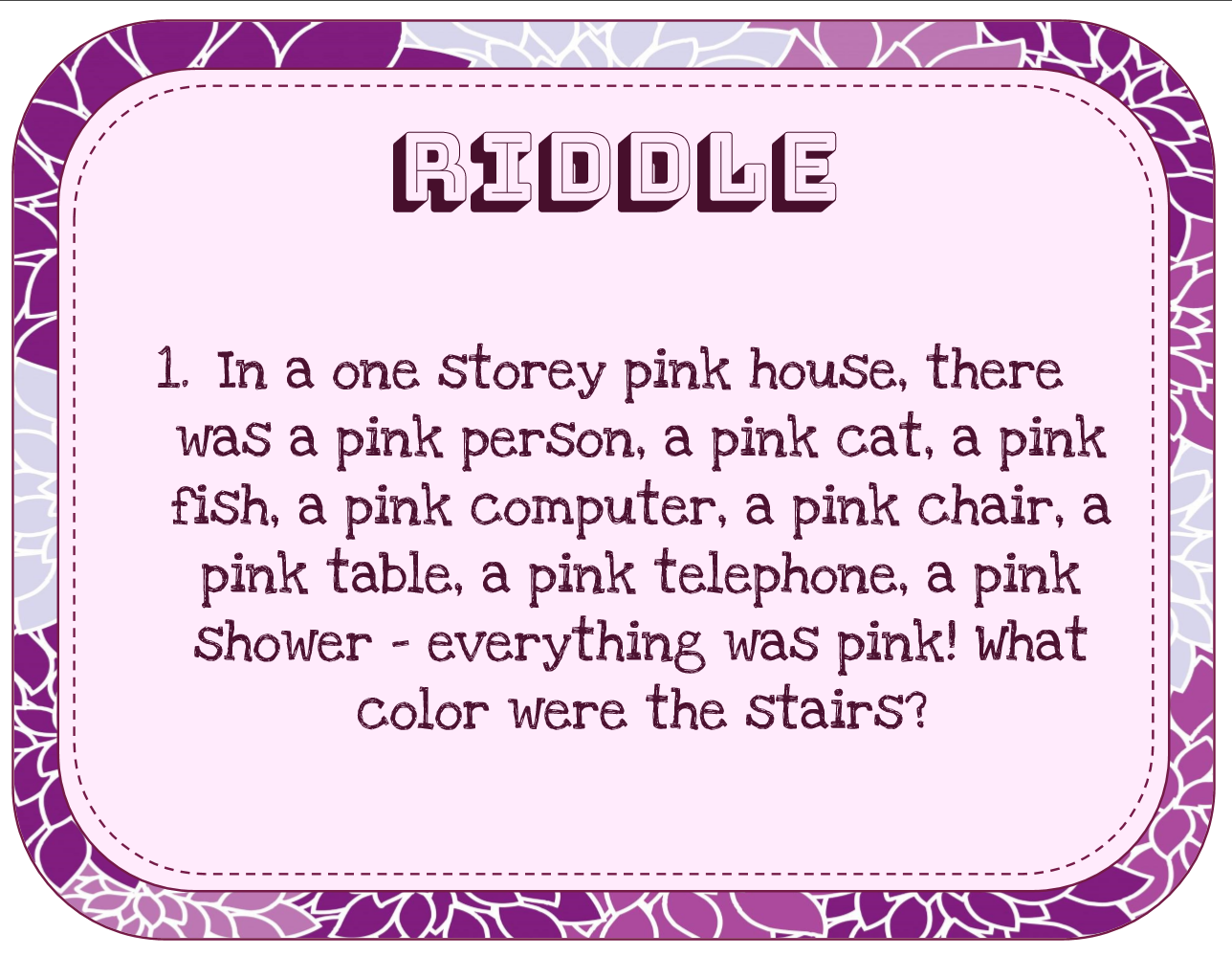 I LOVE TEACHING IDEAS: riddles