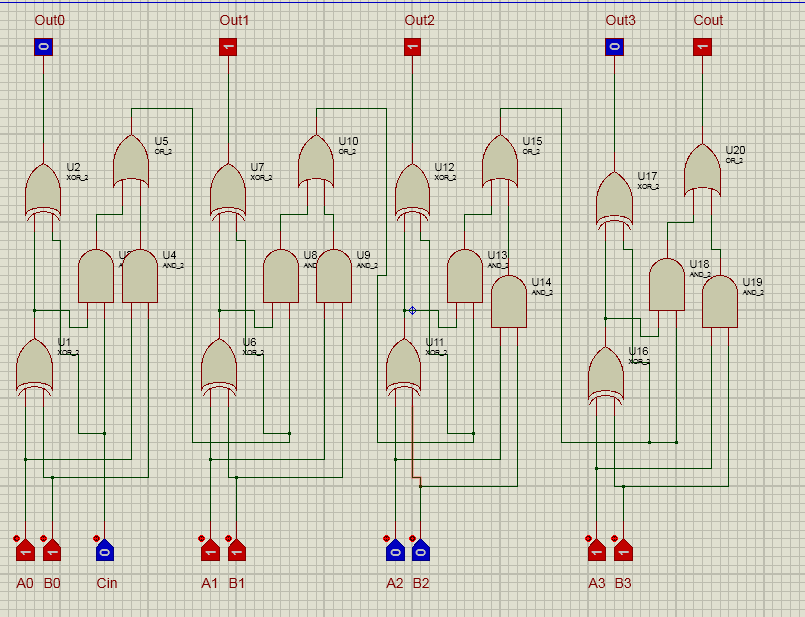 Full Adder 8 Input di Proteus ~ Tekno Elektronika
