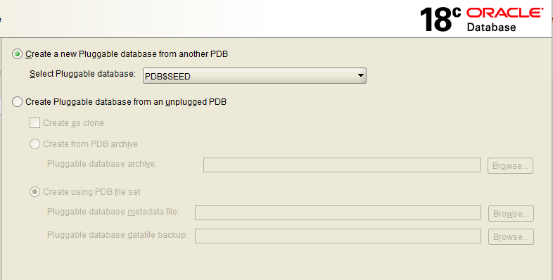Crear una base de datos de conexión(Pluggable Database) con el ...