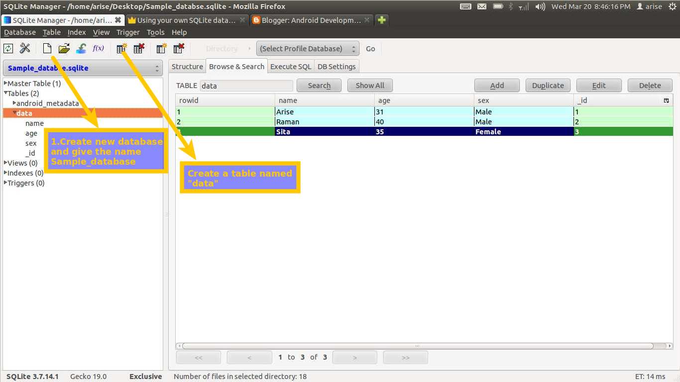 Android Development Helper D Databse And Spinner Tutorial