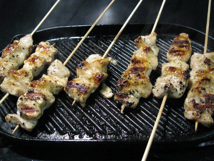 Fatback and Foie Gras: Chicken Souvlaki with Tzatziki-- Kalamaki Style