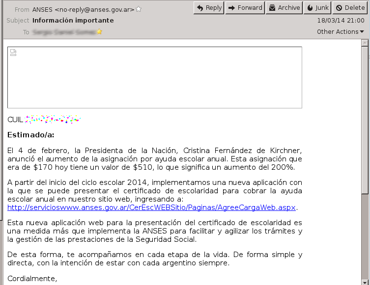 Consultas on-line: Ayuda Esc. Anual - PS 2.68 - Presentación en linea