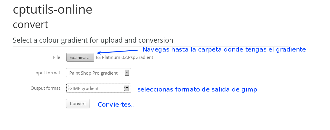 wilber&co: cpt - city: gradientes para Gimp