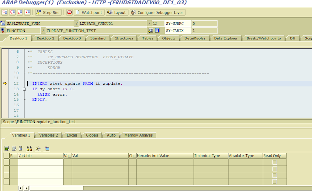 SAP Technical: How to debug a update function module