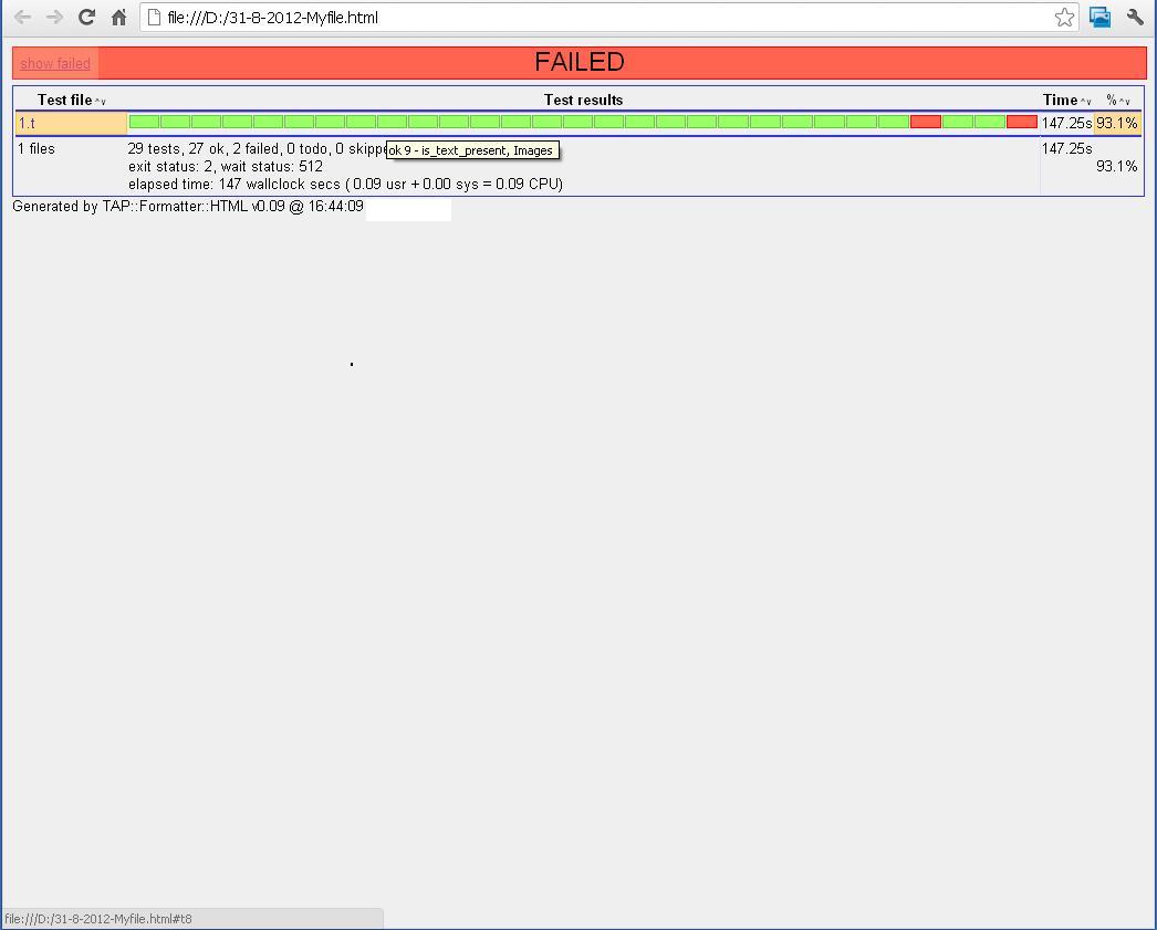 Selenium Automation Using Perl As Scripting Language