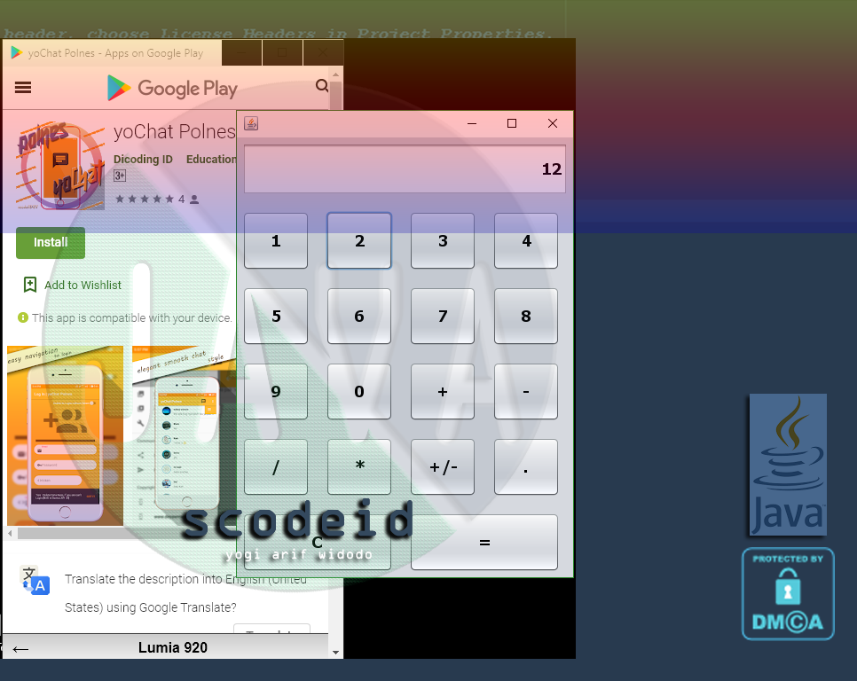 Kalkulator Java Netbeans Sederhana Kuliah Teknik Informatika - SCODE.ID