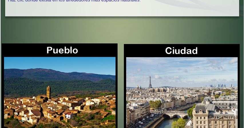 NUESTRA CLASE : Pueblo o ciudad