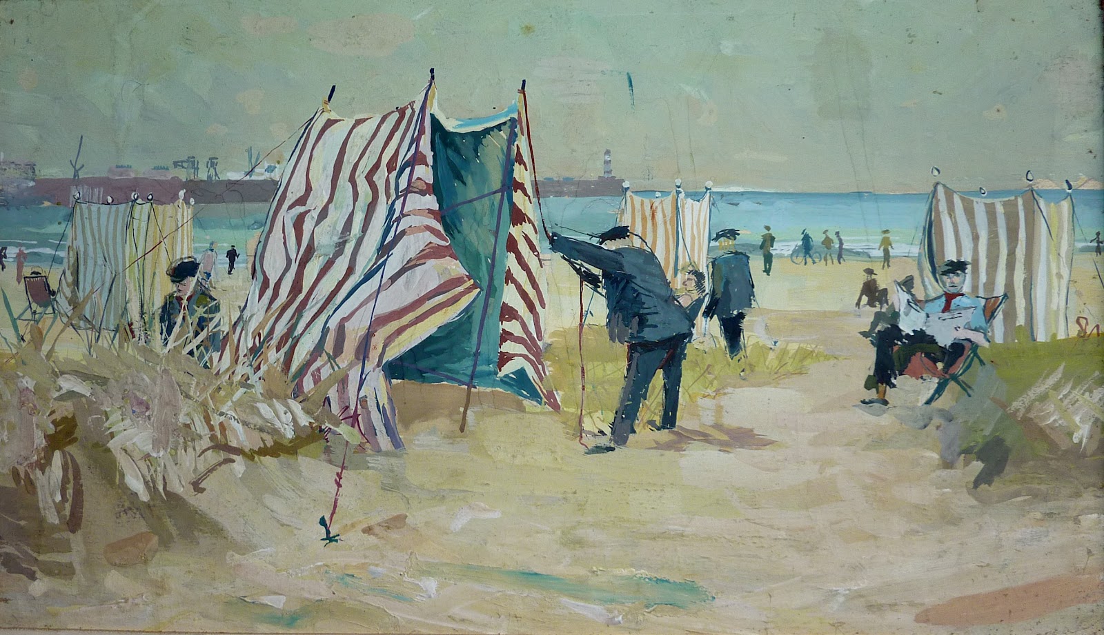 Ian Potts Artist: An oil of the North East of England, student days.