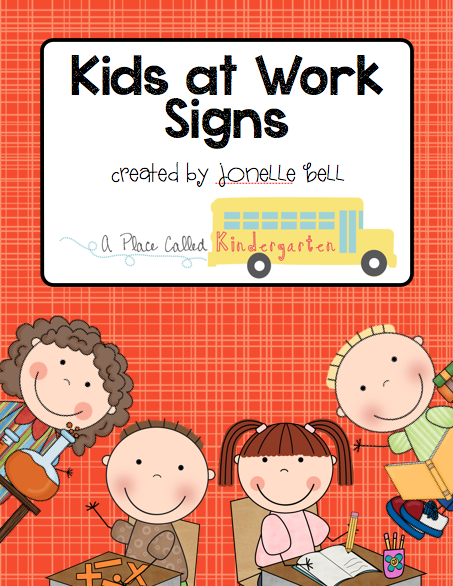 A Place Called Kindergarten: friday freebie kids at work signs