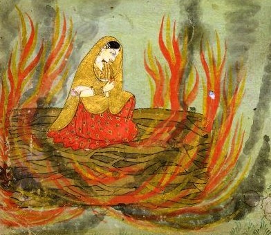 Indian Epics: Images and PDE Epics: Image: Sita's ordeal by fire