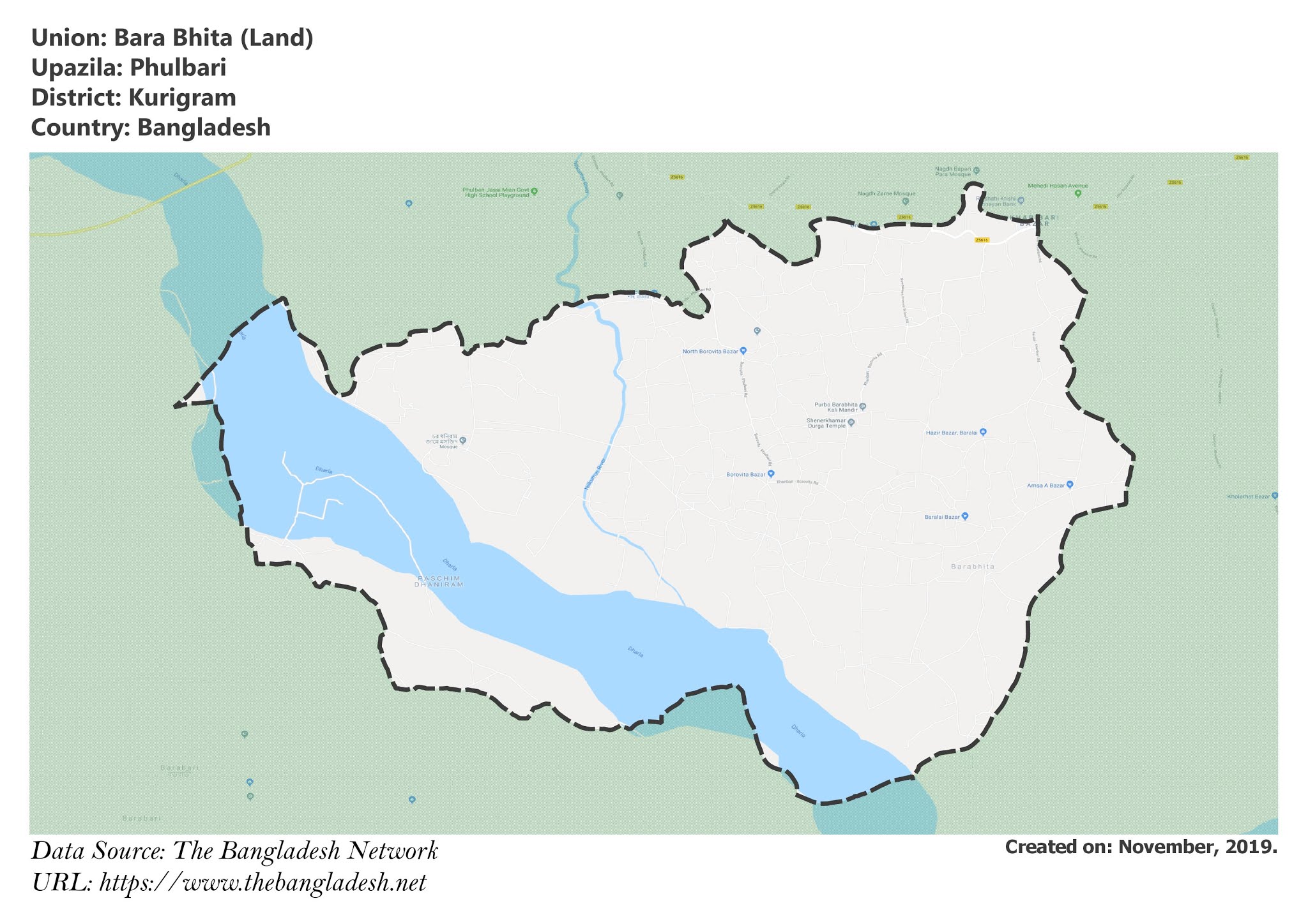 Bara Bhita Union, Kurigram