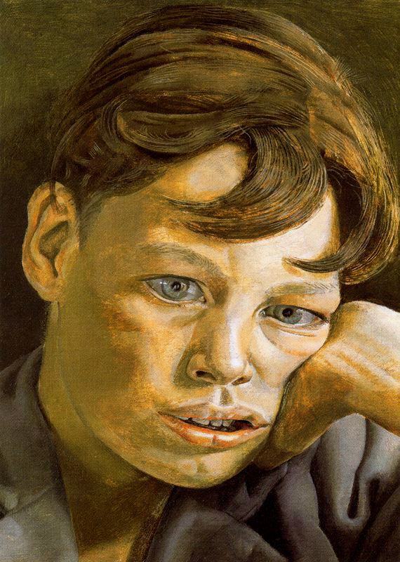 Painting of Lucian Freud artist, Lucian Freud paintings