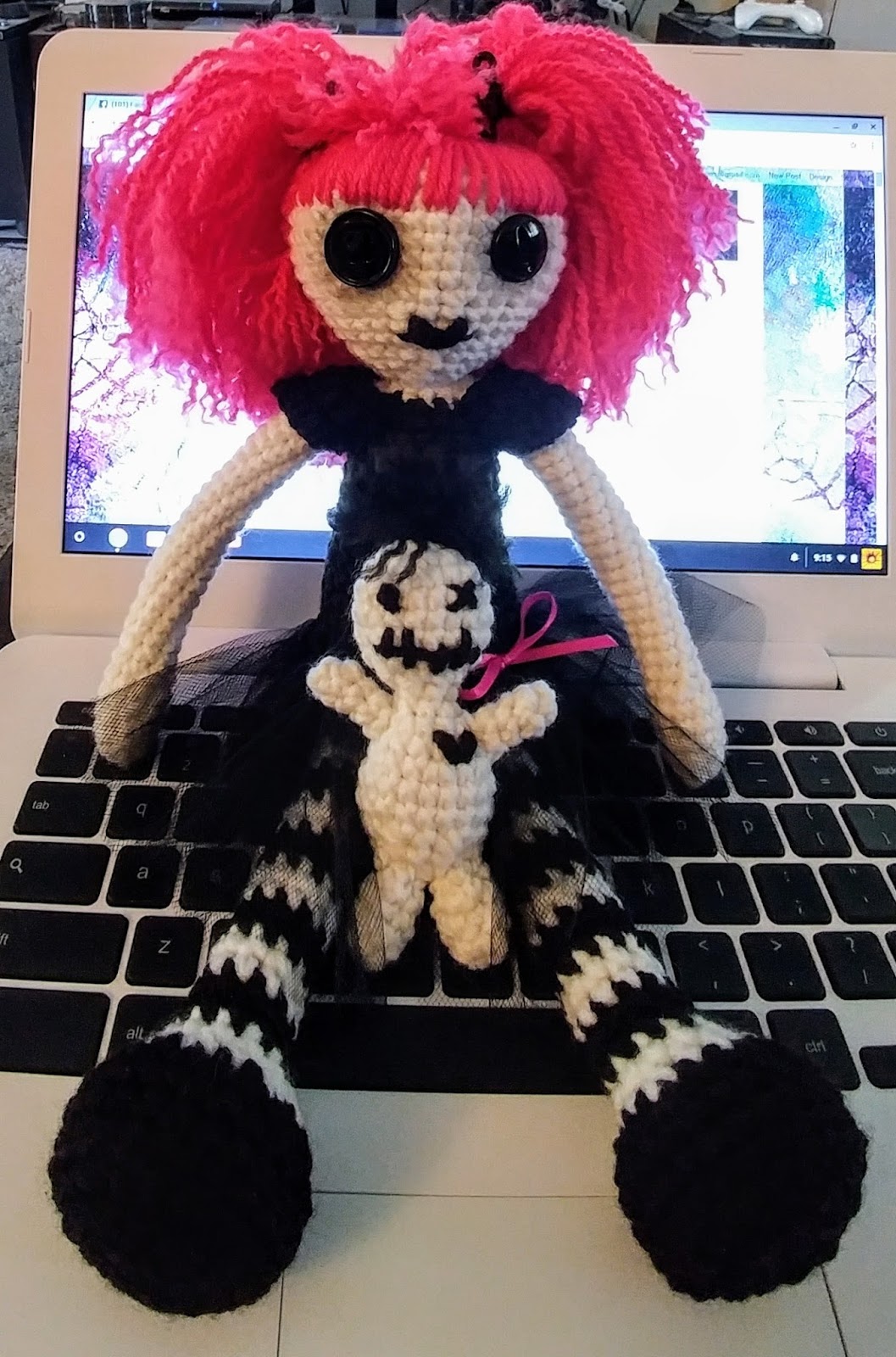 Goth Doll with Voodoo Baby