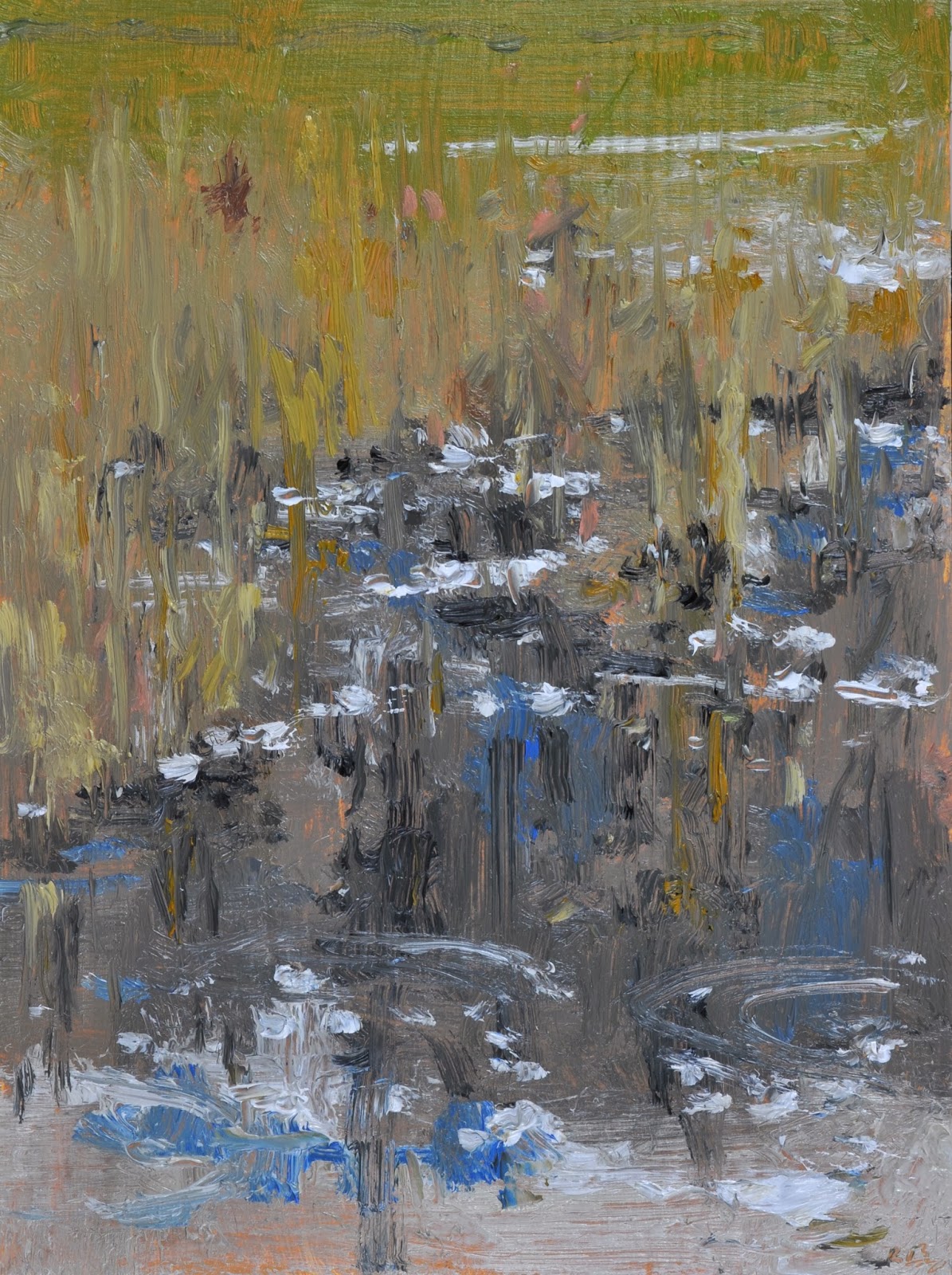 Raymond Berry: RMC Pond, Afternoon Reflections, January 16, 2014, Oil ...