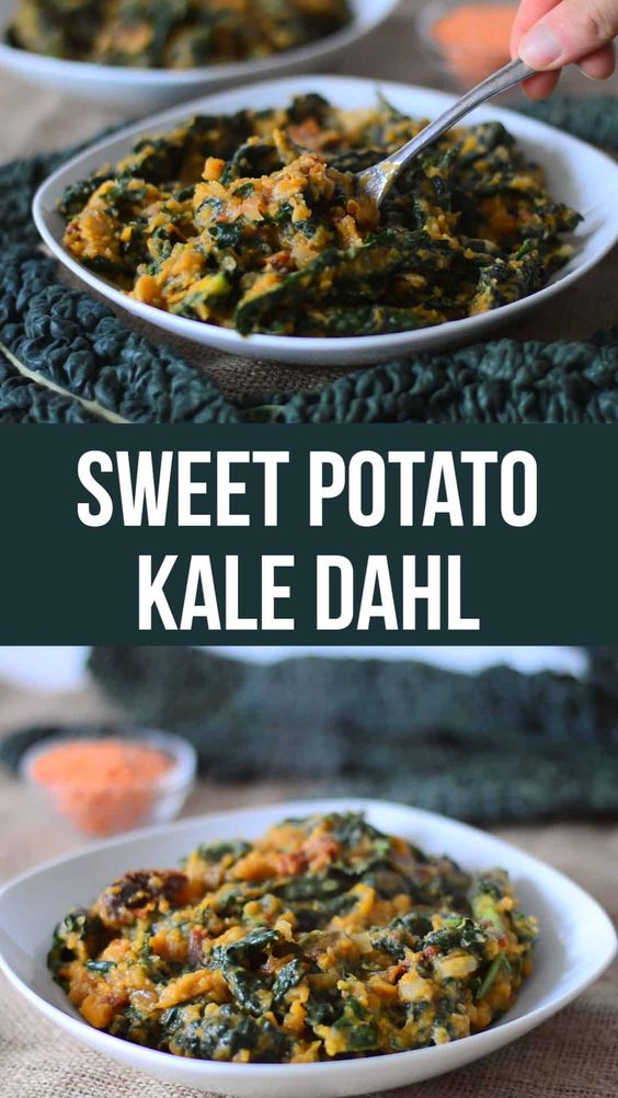 Kale and Sweet Potato Dahl - Healthy Snacks Dairy Free