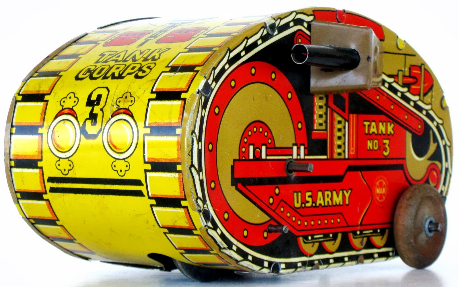 Toys and Stuff: Marx 1938 U.S. Army Tank No. 3 Turnover Tank