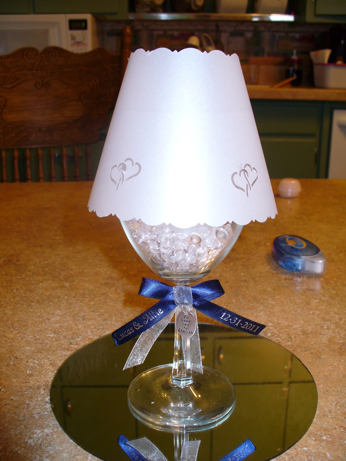 Paula's Primitives: Wine Glass Luminary Tutorial