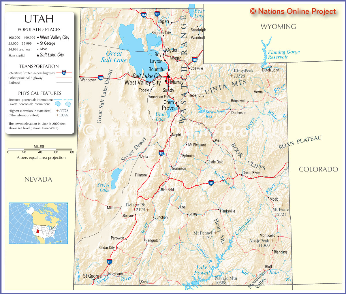 Mapas de Utah - Portal Carpe Vita