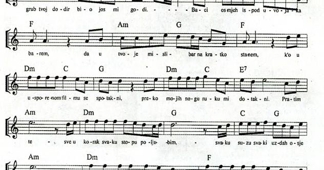 NOTE | DOMACE I STRANE: TOSE PROESKI PRATIM TE AKORDI NOTE