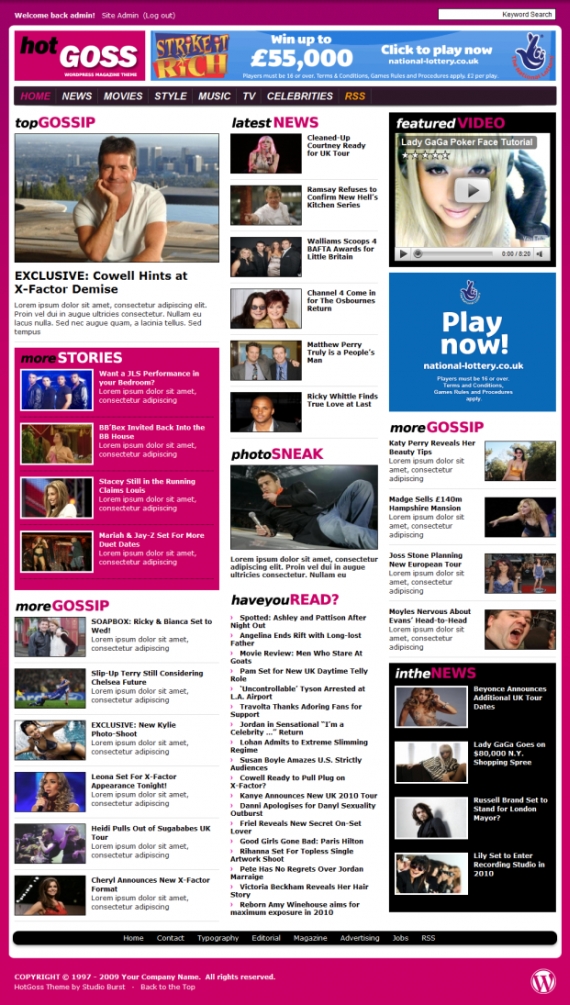 By D Ways: 10 New Magazine/Newspaper Style WordPress Themes