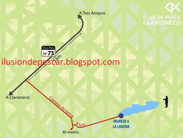 Ilusión de Pescar: Mapa como llegar a Laguna La Arenera de Claromeco