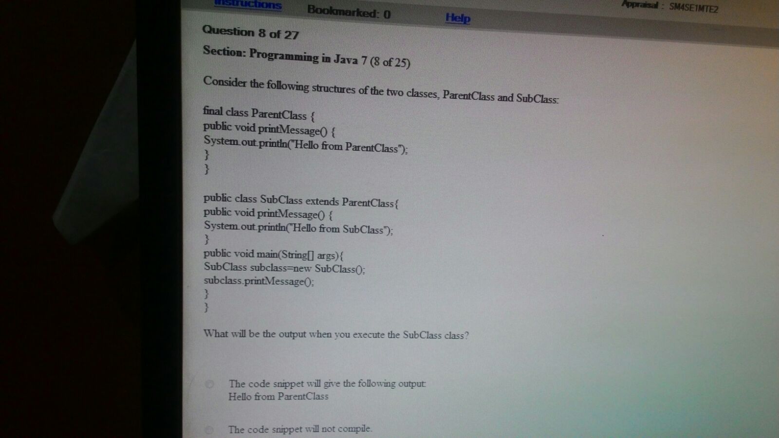 GNIITSolution: NIIT Java Exam sem 4
