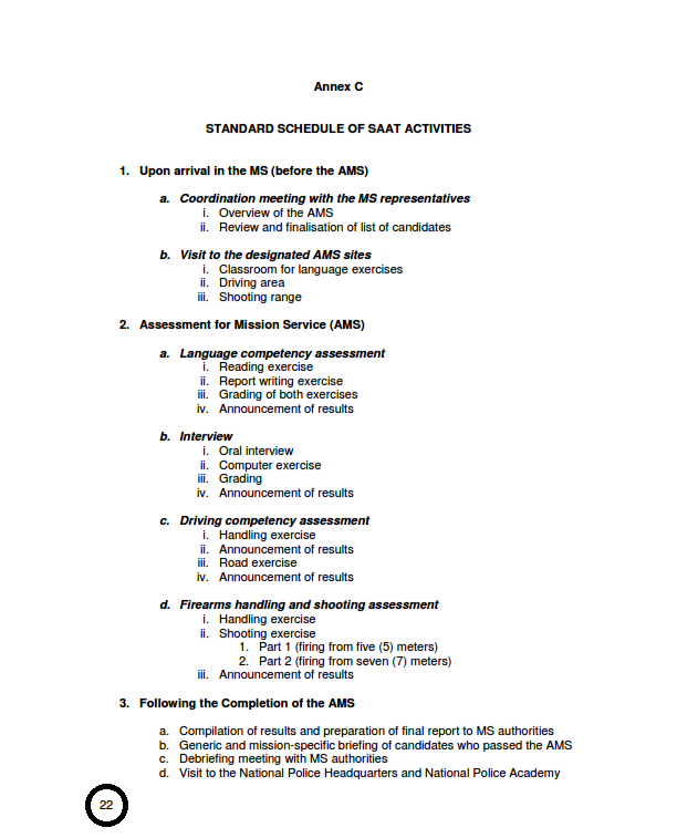 United Nations Peacekeeping Missions: NEW SAAT EXAM GUIDELINES