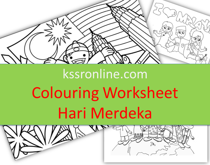 kssronline.net - KSSR, DSKP, UPSR, LINUS: Lembaran Mewarna for Hari Merdeka