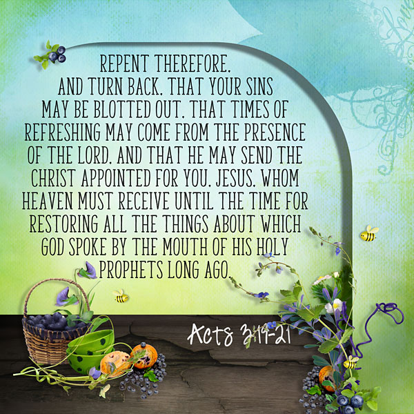 Layout for Today: Repent Therefore