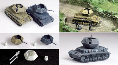Kampfgruppe 1/144: 1/144 Flakpanzer IV Ostwind Turret for Conversion