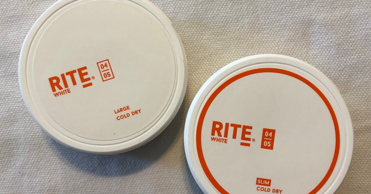 RITE Cold Dry (Slim & Large) Snus - Review. 10 May 2020.
