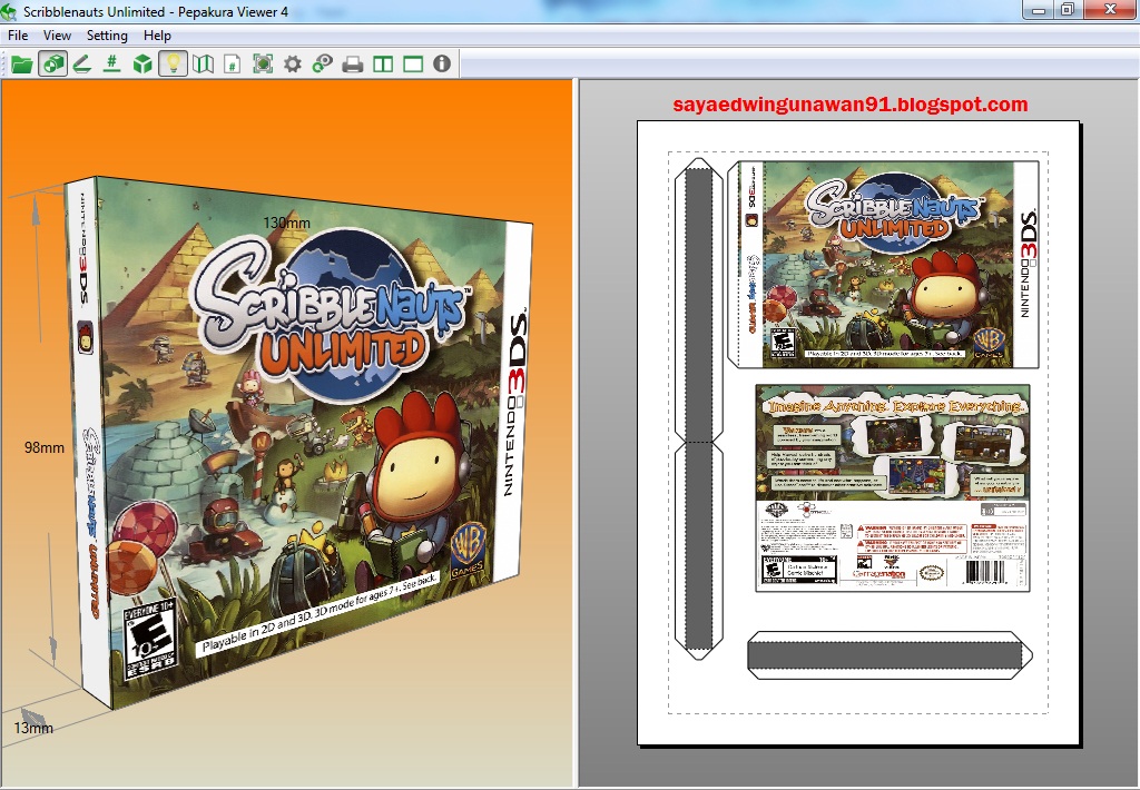 Our World: Papercraft Cover Nintendo 3DS