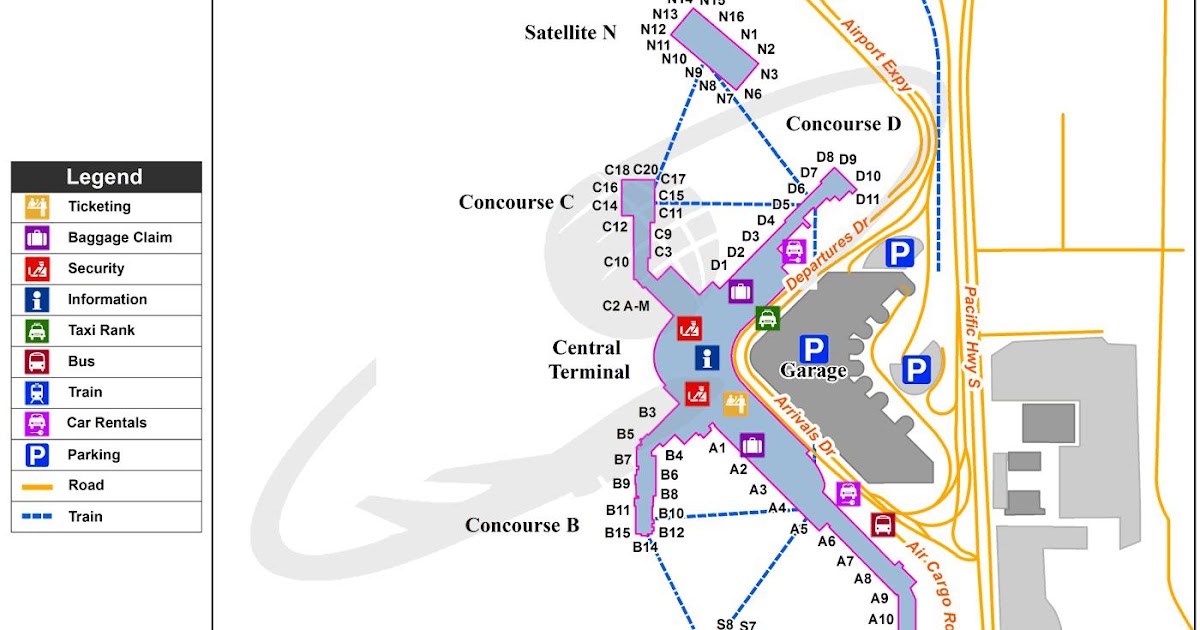 Seattle Tacoma Airport Map