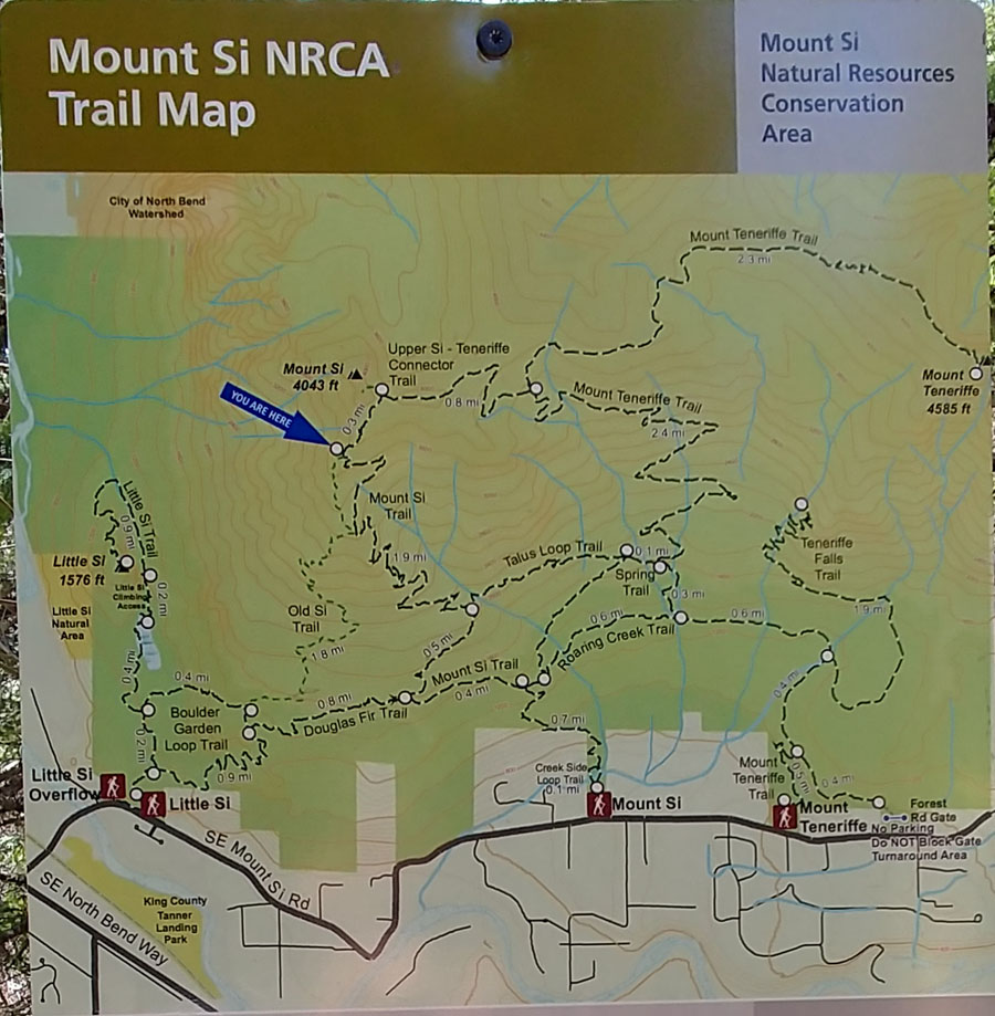 Hikes 2016 and beyond. . .: First summit of Mt. Si in 2019; map of Mt ...
